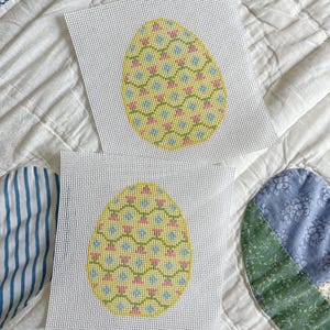 Pastel Easter Egg Needlepoint Canvas - Etsy