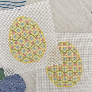 Pastel Easter Egg Needlepoint Canvas - Etsy