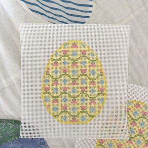 Pastel Easter Egg Needlepoint Canvas - Etsy