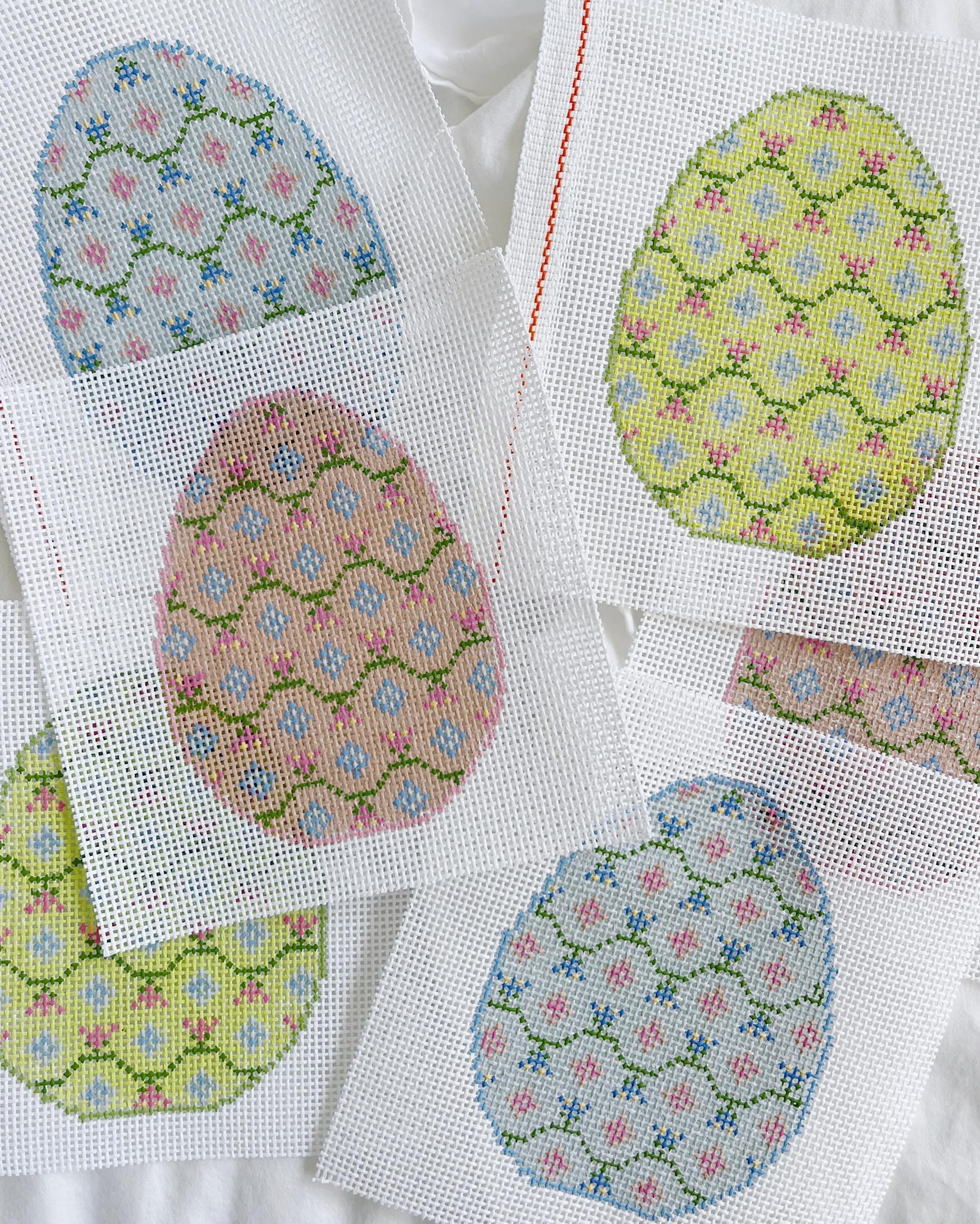 Pastel Easter Egg Needlepoint Canvas - Etsy
