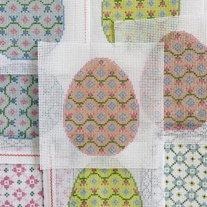Pastel Easter Egg Needlepoint Canvas - Etsy