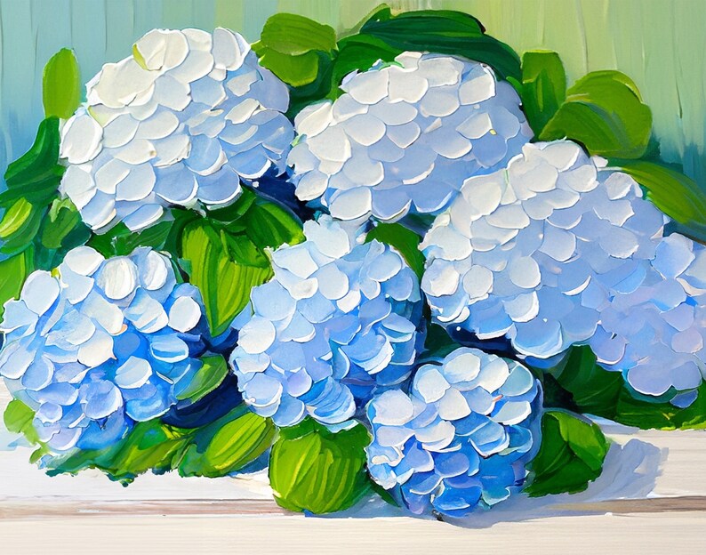 Blue Hydrangea Downloadable Print | Blue Hydrangea Impressionism Art ...