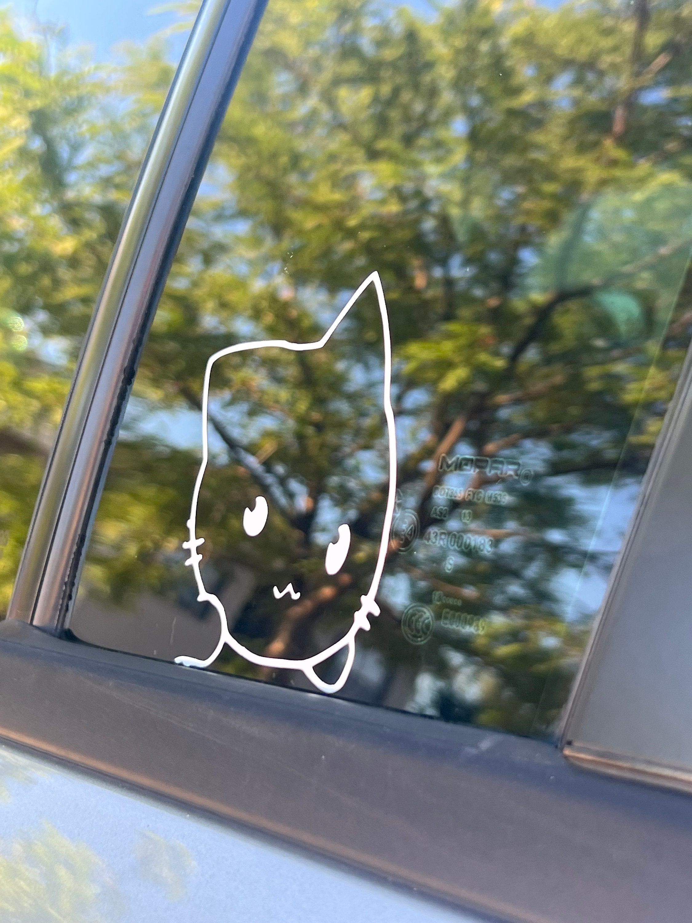 Cat Peeker Decal Cute Cat Sticker Cat Decal Cute Cat - Etsy