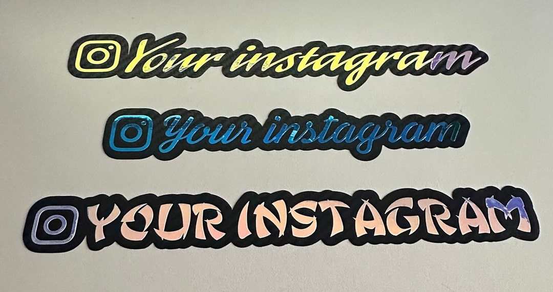 Carbon Fiber Custom Instagram Sticker Waterproof Holographic - Etsy