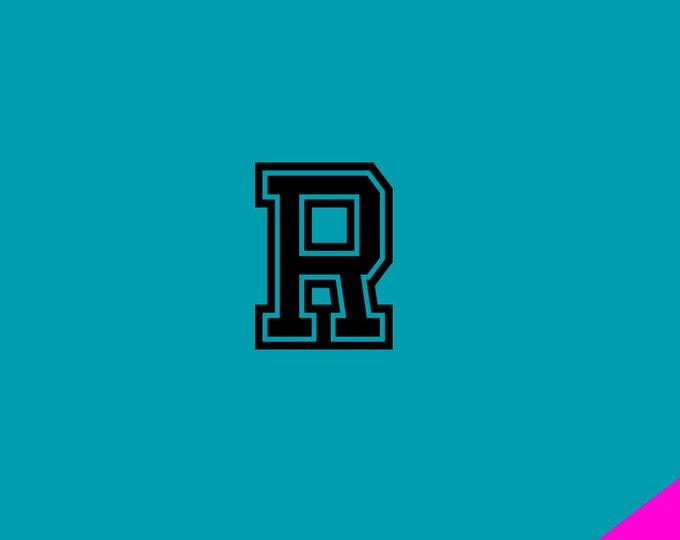 Varsity College Letter R Sticker, Vinyl Car Sticker, Truck Sticker, Car ...