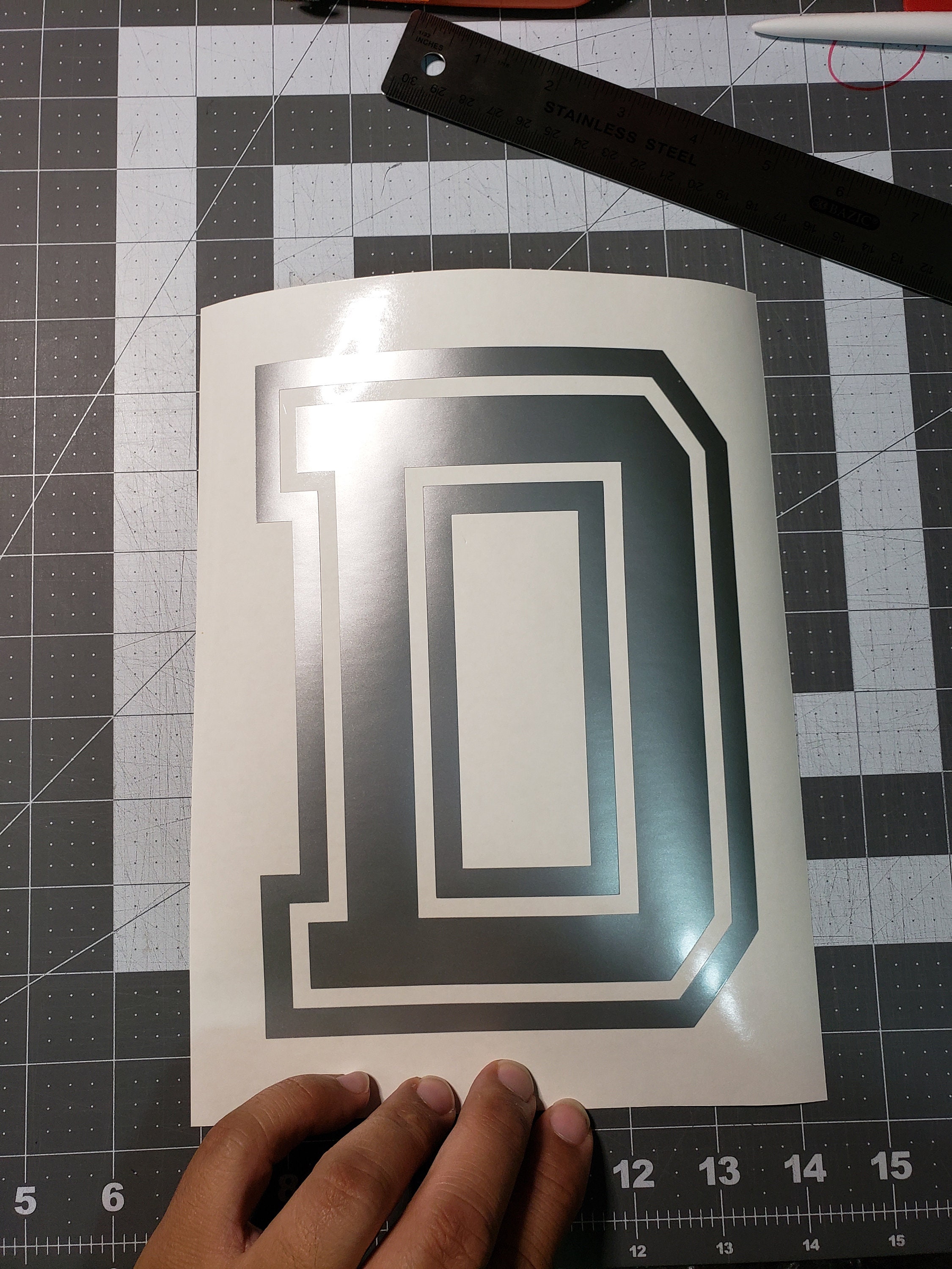 Varsity College Letter D Sticker, Vinyl Car Sticker, Truck Sticker, Car ...