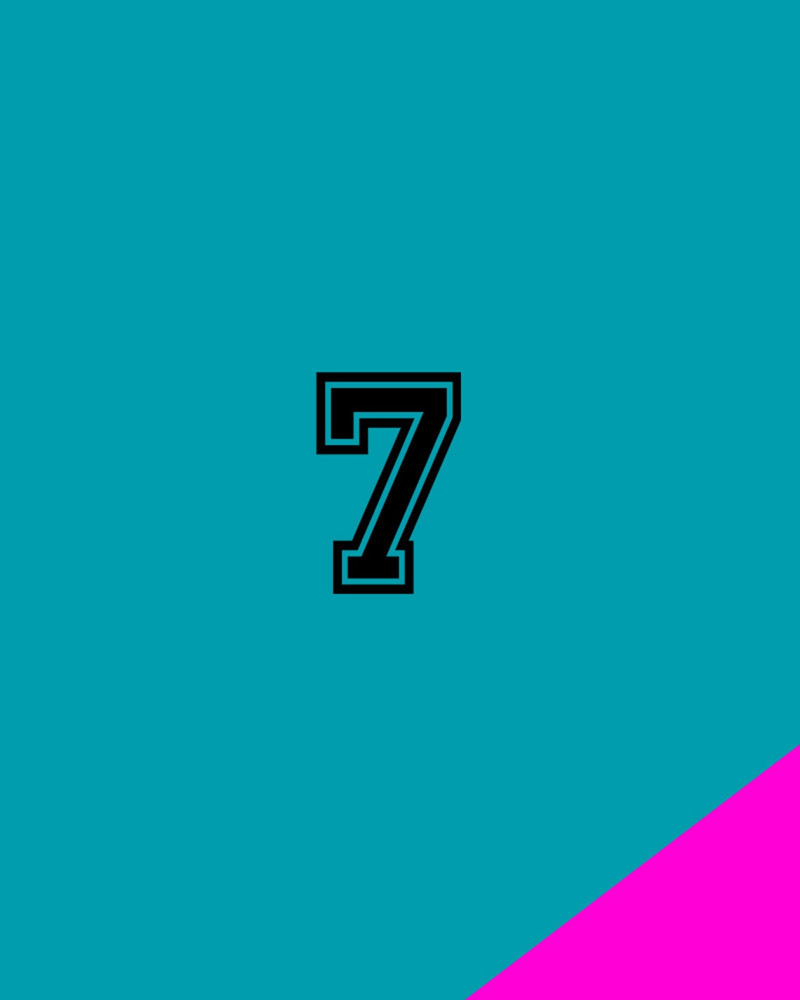 Varsity College Number 7 Sticker, Vinyl Car Sticker, Truck Sticker, Car ...