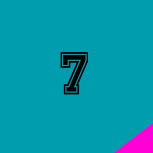 Varsity College Number 7 Sticker, Vinyl Car Sticker, Truck Sticker, Car ...