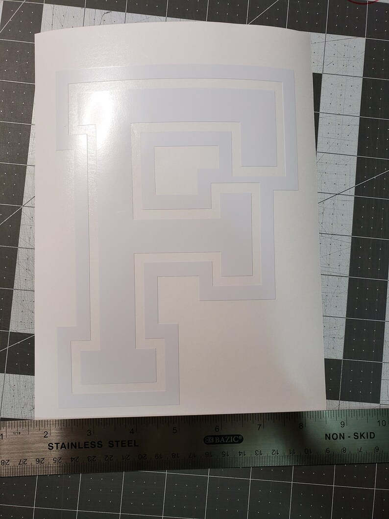 Varsity College Letter F Sticker Vinyl Car Sticker Truck - Etsy