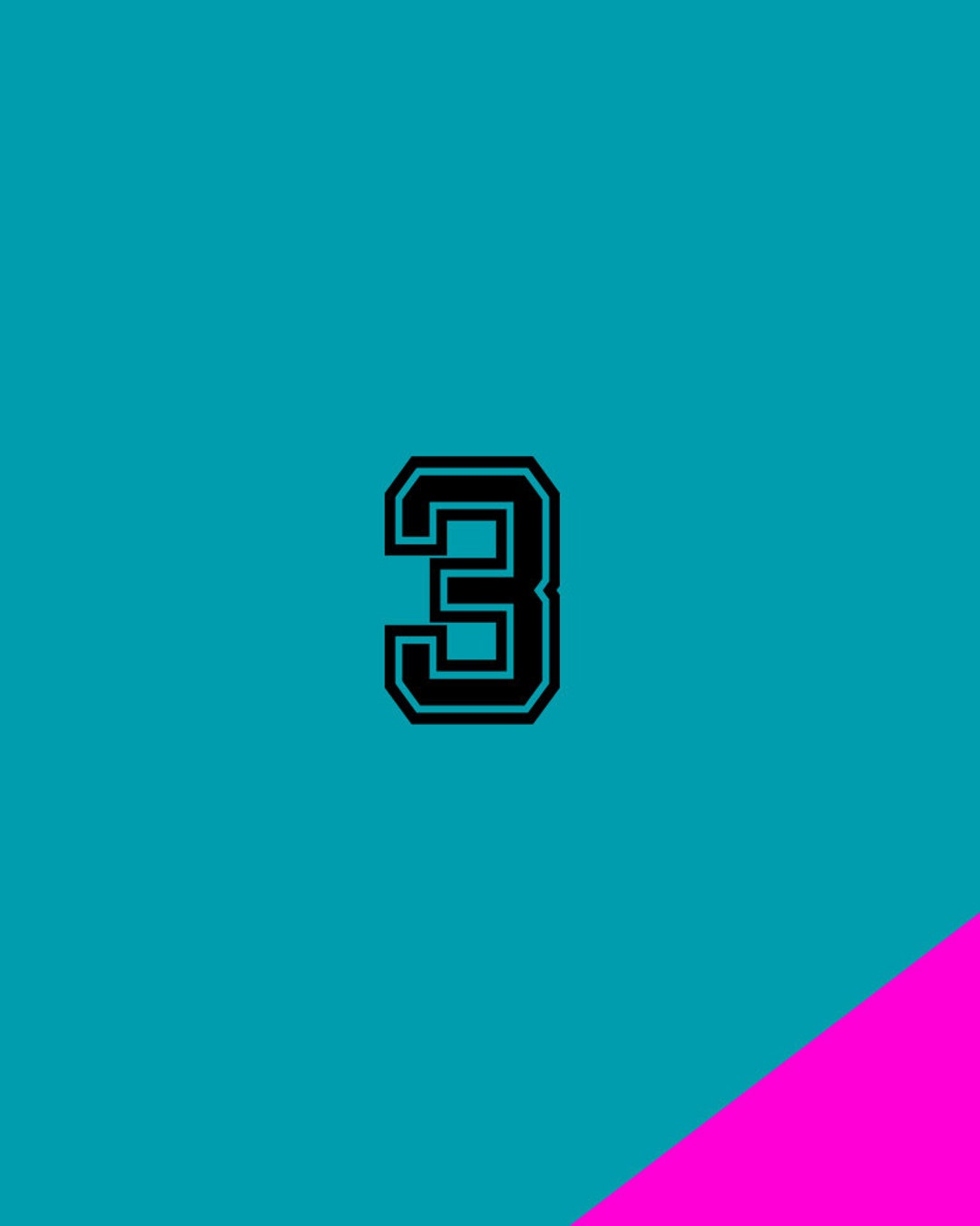 Varsity College Number 3 Sticker, Vinyl Car Sticker, Truck Sticker, Car ...