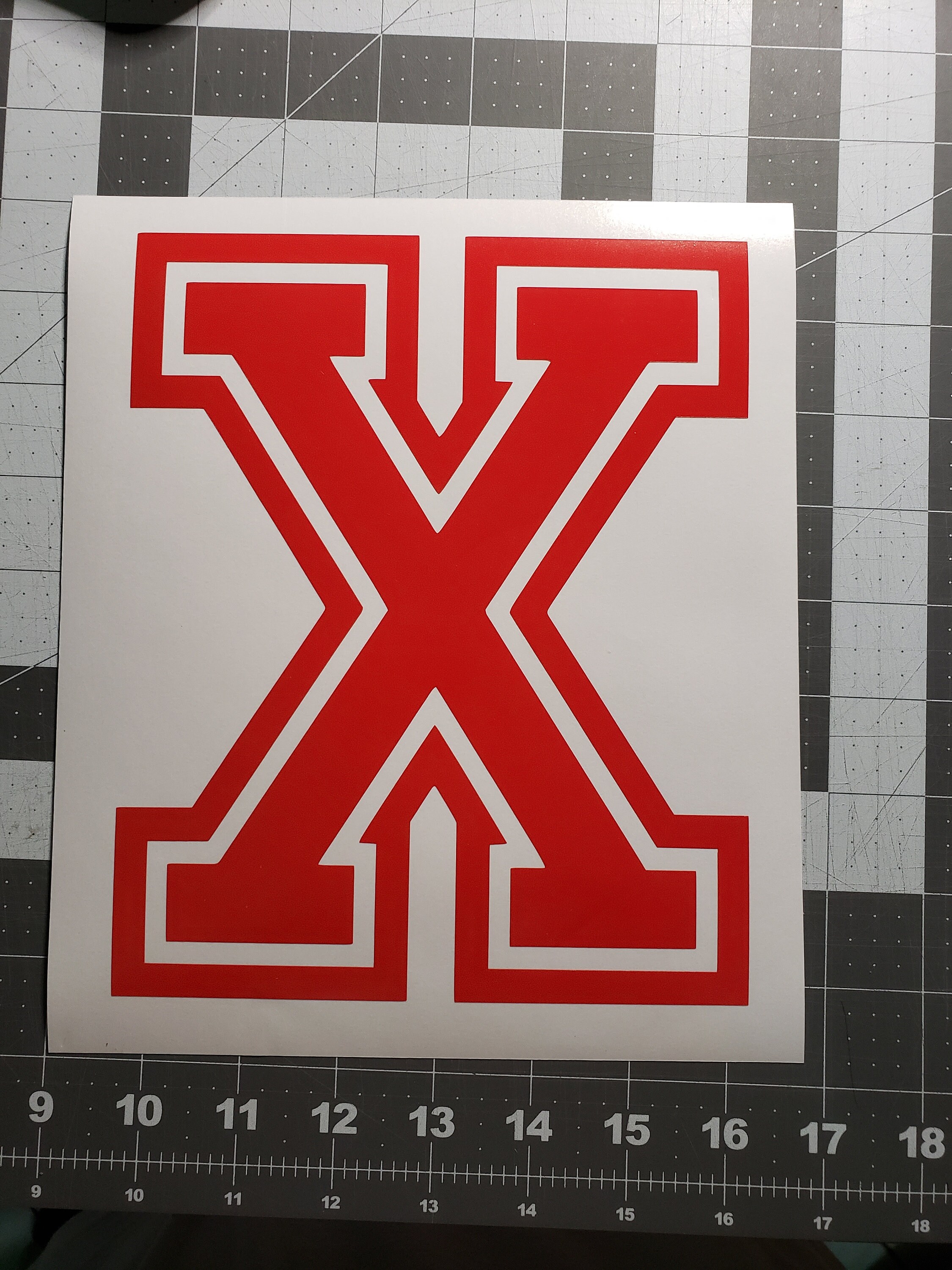 Varsity College Letter X Sticker, Vinyl Car Sticker, Truck Sticker, Car ...