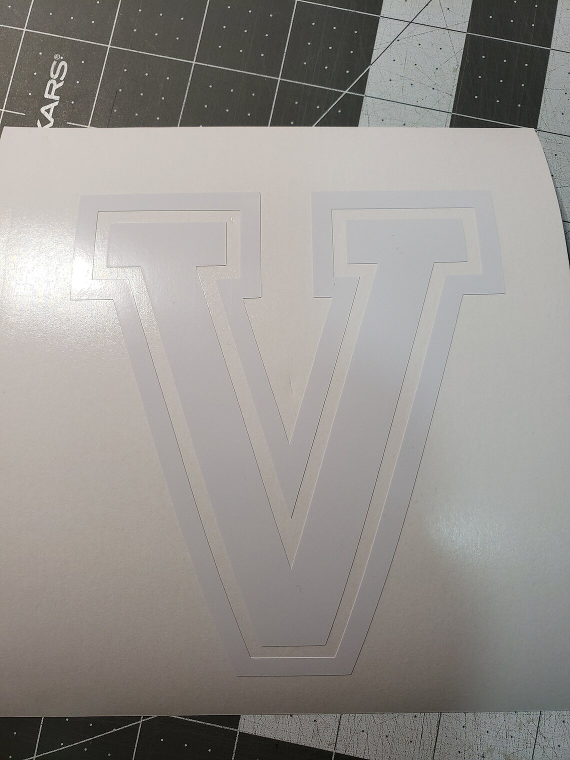 Varsity College Letter V Sticker, Vinyl Car Sticker, Truck Sticker, Car ...