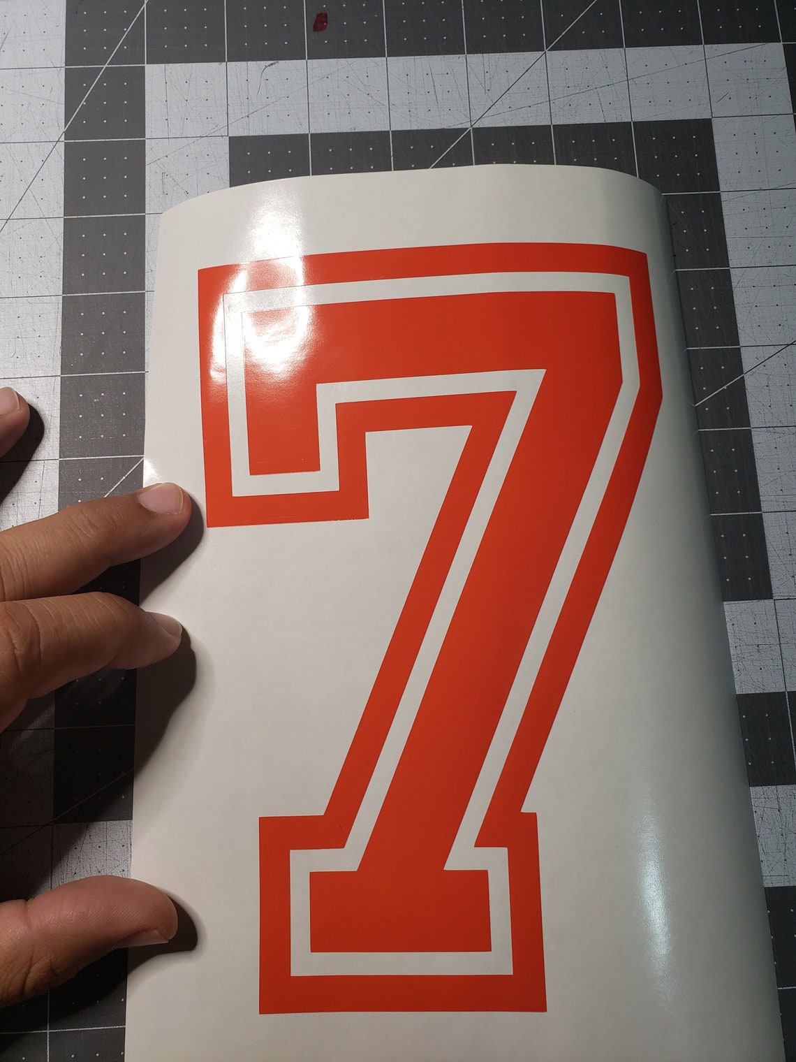 Varsity College Number 7 Sticker, Vinyl Car Sticker, Truck Sticker, Car ...