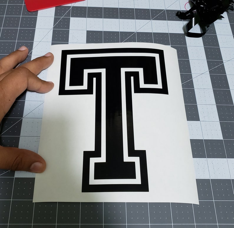 Varsity College Letter T Sticker, Vinyl Car Sticker, Truck Sticker, Car ...