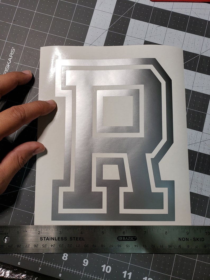 Varsity College Letter R Sticker, Vinyl Car Sticker, Truck Sticker, Car ...