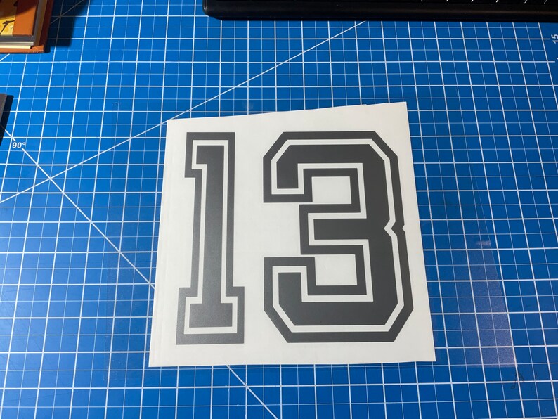 Varsity College Number 1 Sticker, Vinyl Car Sticker, Truck Sticker, Car ...