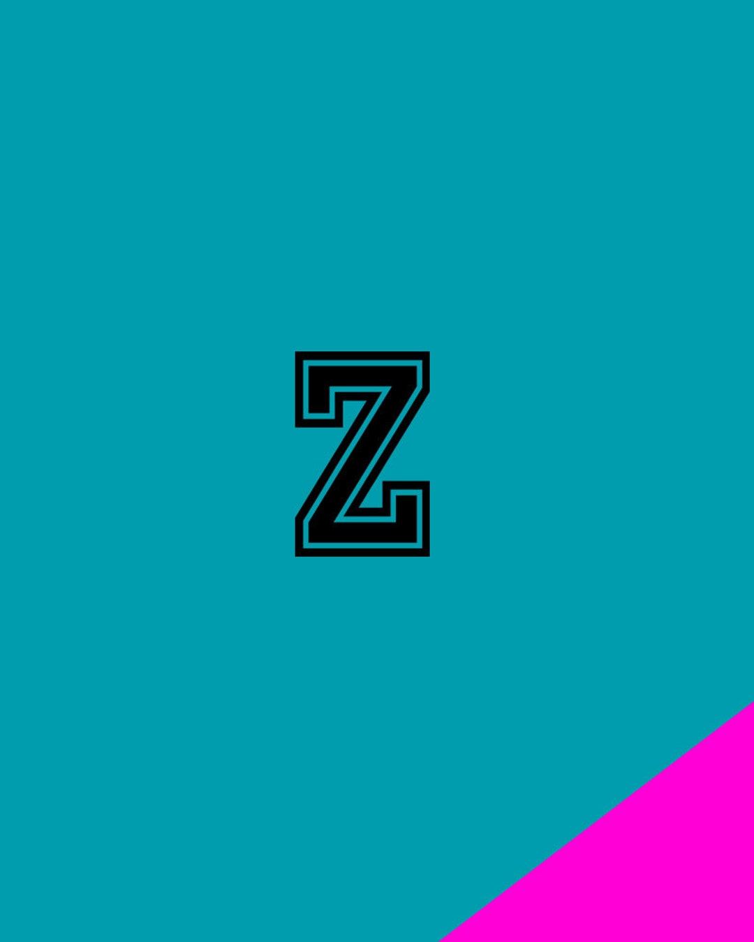 Varsity College Letter Z Sticker, Vinyl Car Sticker, Truck Sticker, Car ...