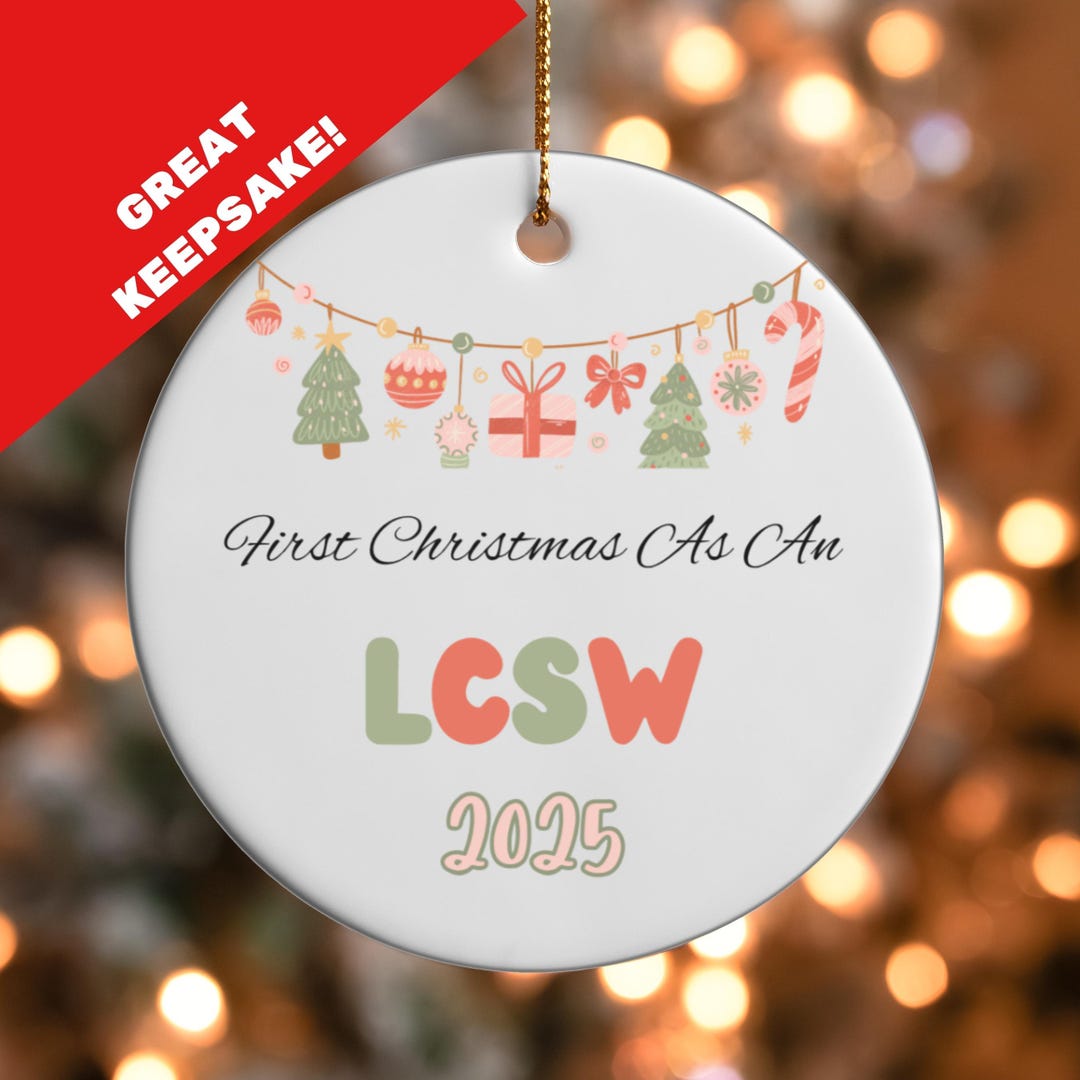 First Year as an LCSW Christmas Ornament for LCSW | LCSW Graduation ...