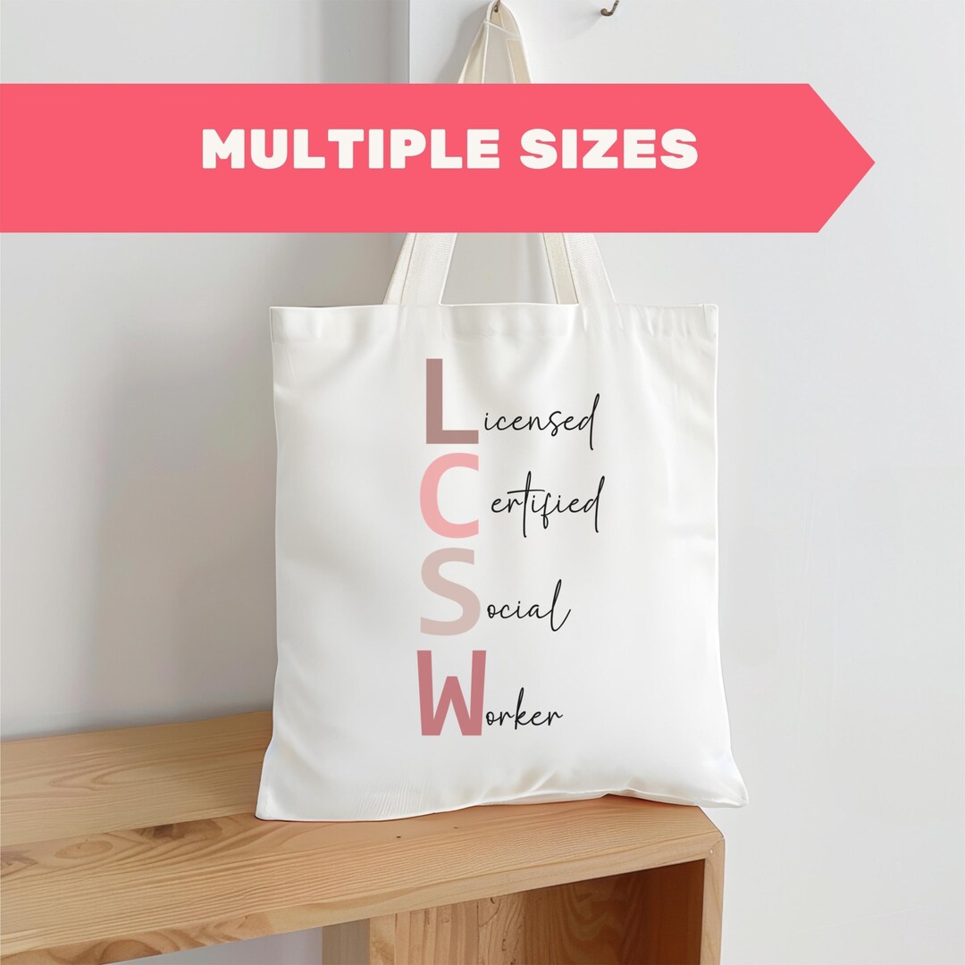 LCSW Tote Bag (certified) – Licensed Therapist Gift, LCSW Graduation ...