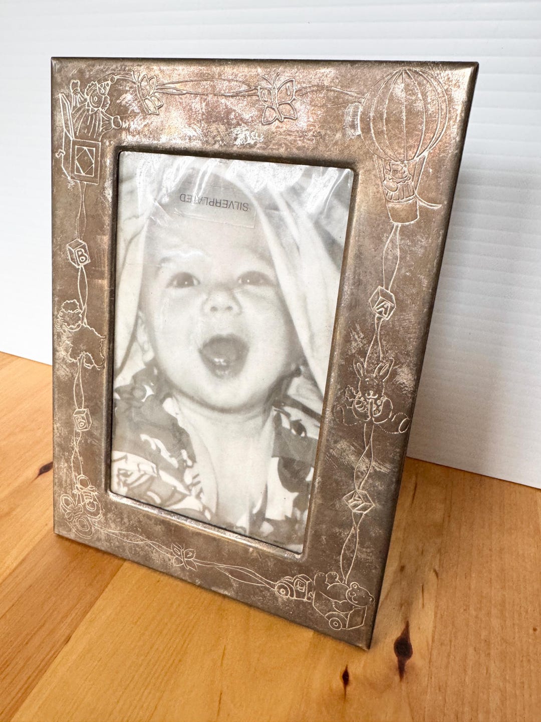 Vintage Silverplate Baby Picture Frame - Etsy