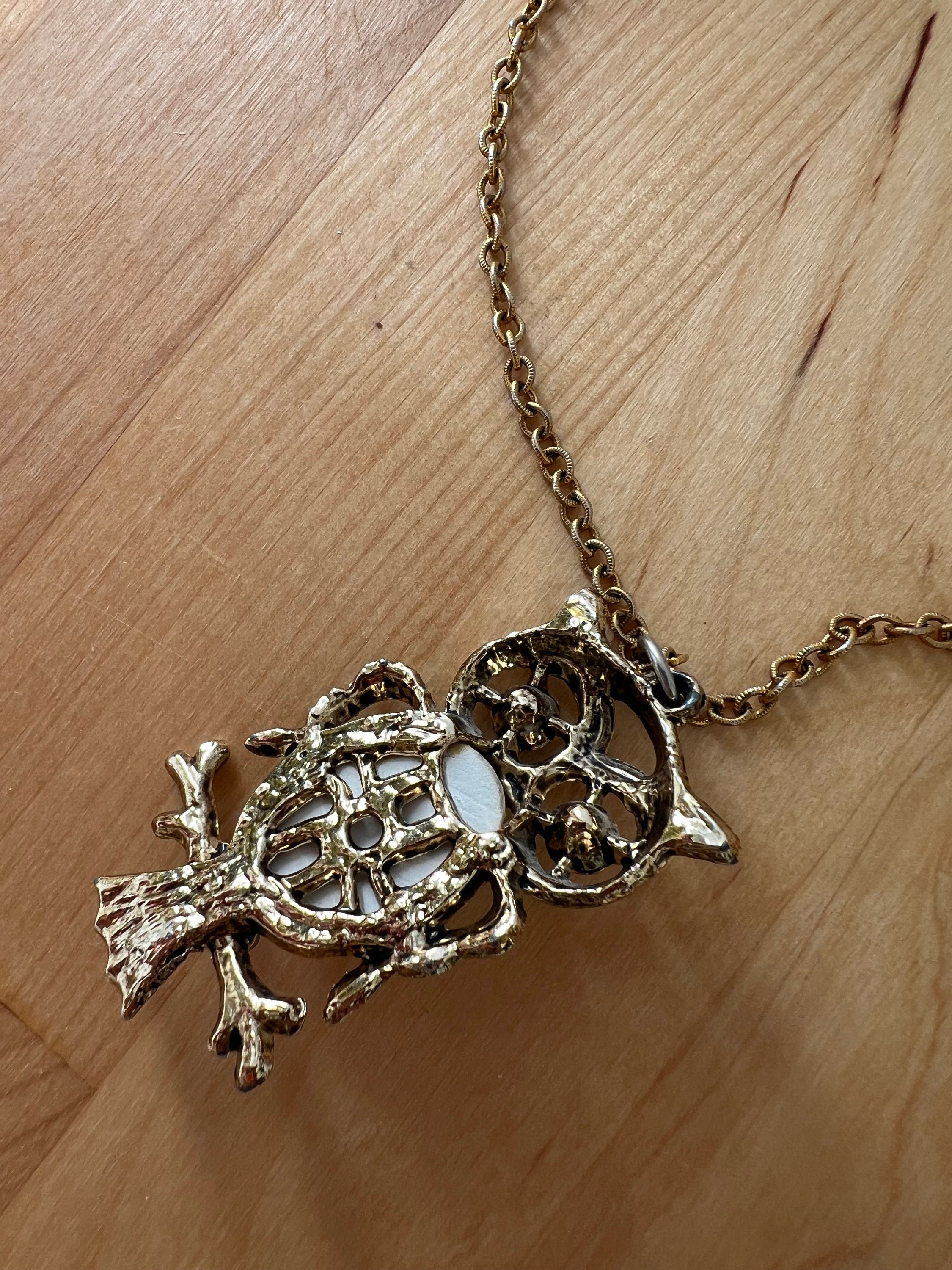 Vintage Owl Jelly Belly Ceramic Pendant Necklace - Etsy