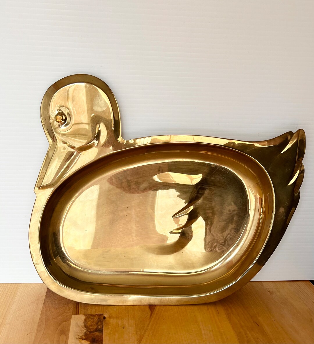 Vintage Brass Decorative Duck Tray - Etsy