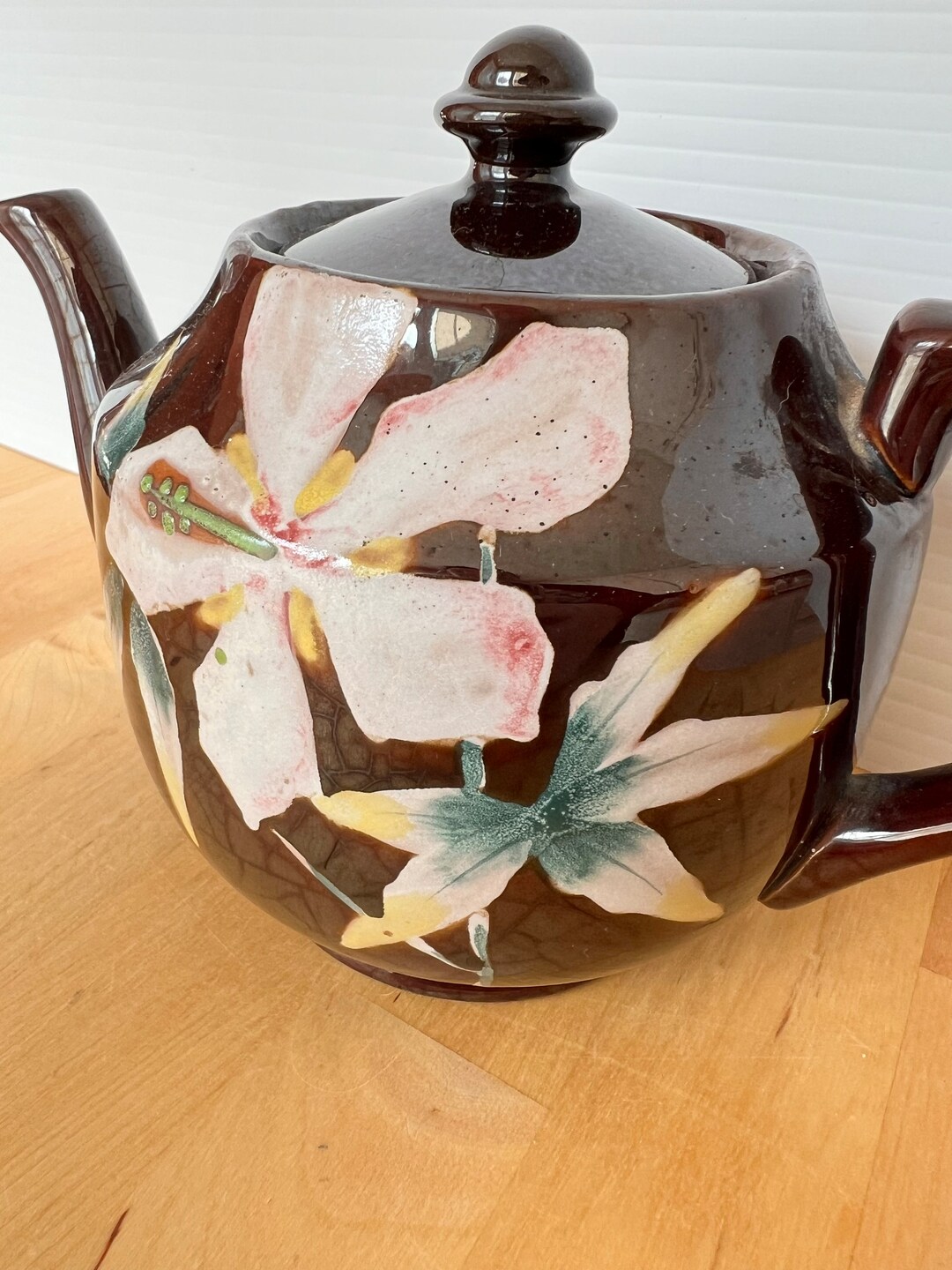 Vintage Japanese Hand Painted Tea Pot - Etsy