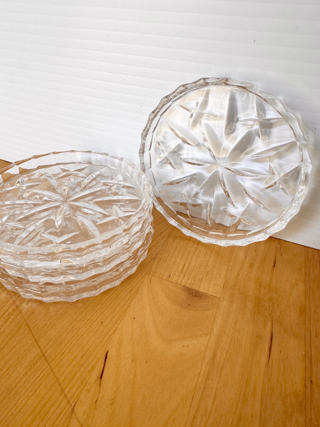 Vintage Gorham Crystal Coaster Set of 4 in Original Box - Etsy