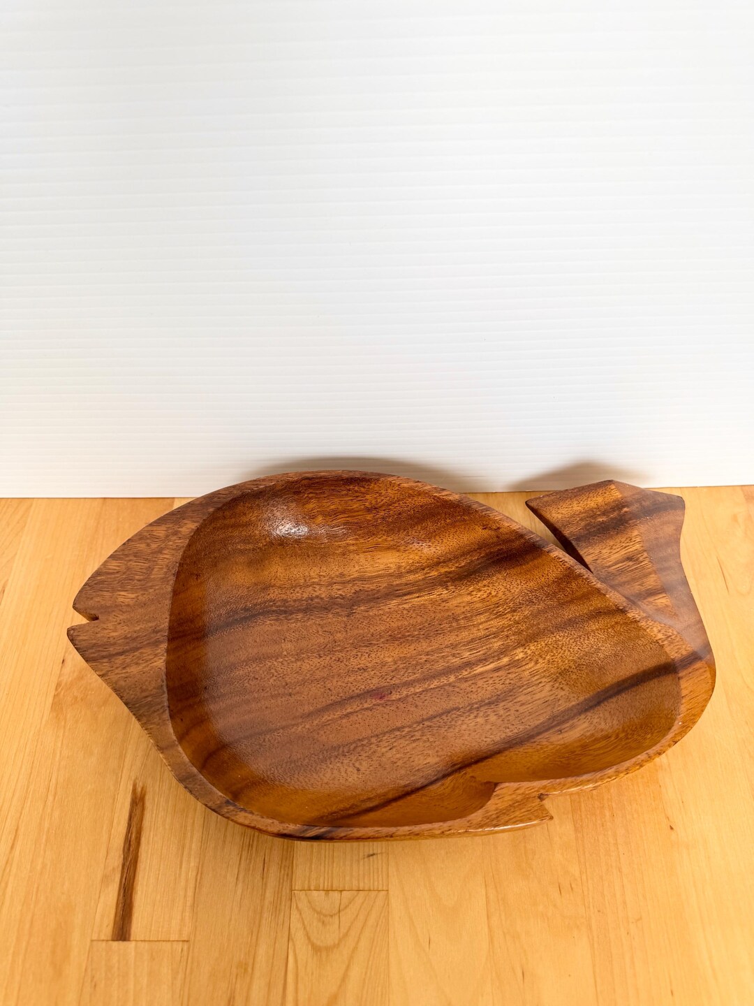 Vintage Fish Monkey Pod Bowl, Serving Dish - Etsy