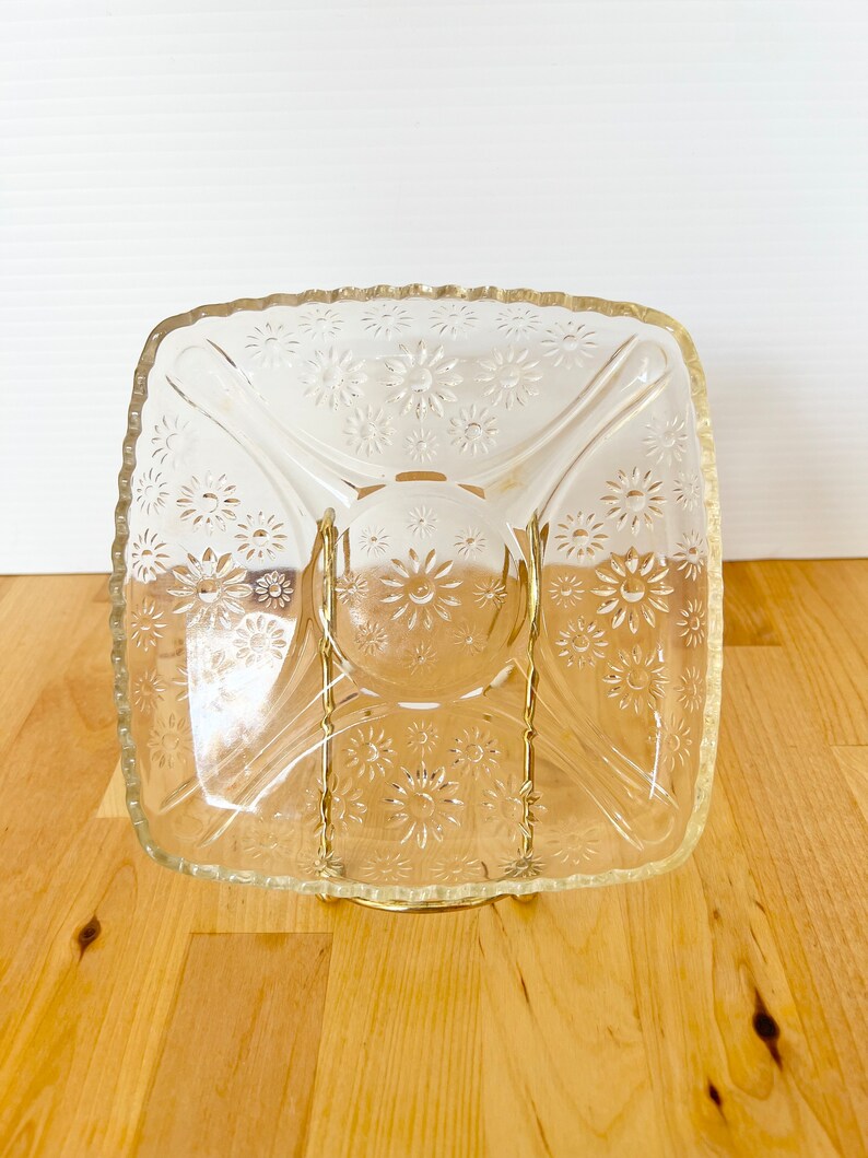 Vintage Hazel Atlas 6 Pressed Glass Square Plate - Etsy