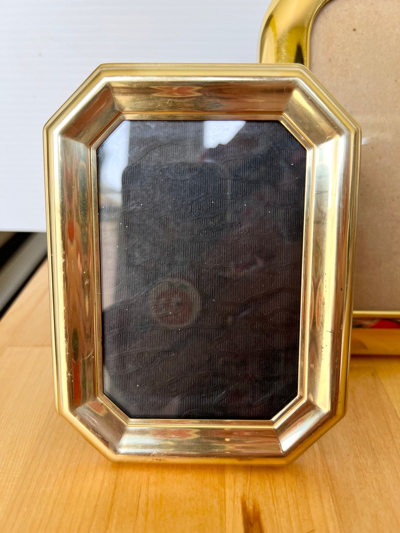 Set of 3 Mismatched Vintage Brass Picture Frames - Etsy