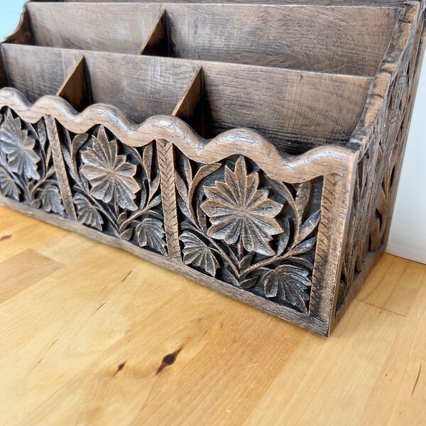 Wood Mail Organizer - Etsy