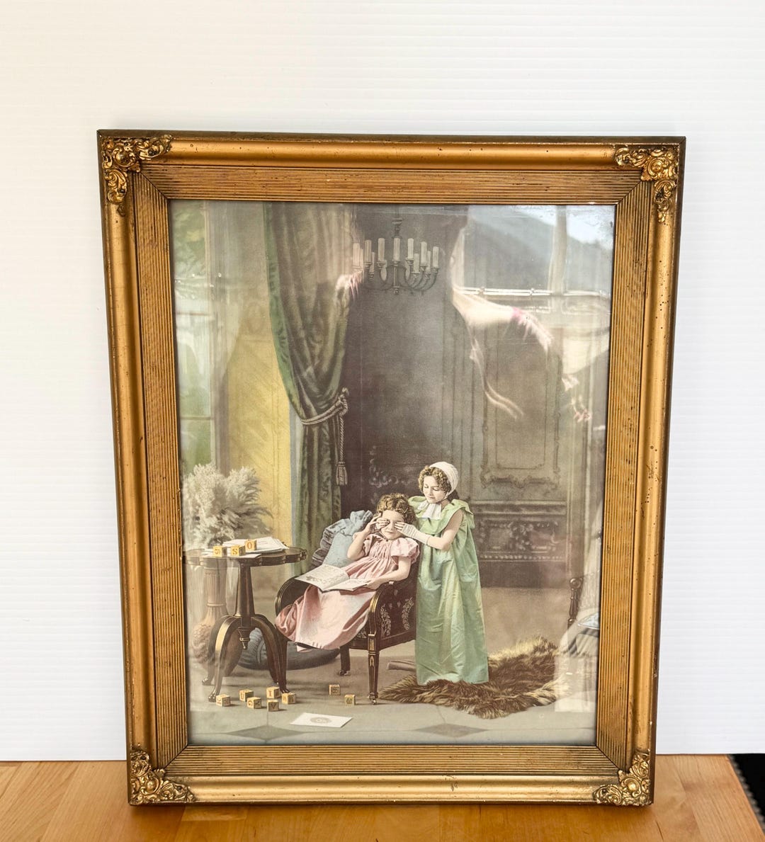 Antique Framed Regency Era Little Girls Print/ Lithograph - Etsy