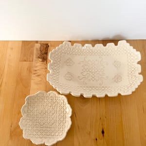 Vintage Loki-craft Hardanger Lefse Pottery Plate/bowl Set - Etsy