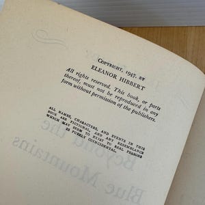 1947 "beyond the Blue Mountains" a Romantic Novel by Jean Plaidy Hard ...