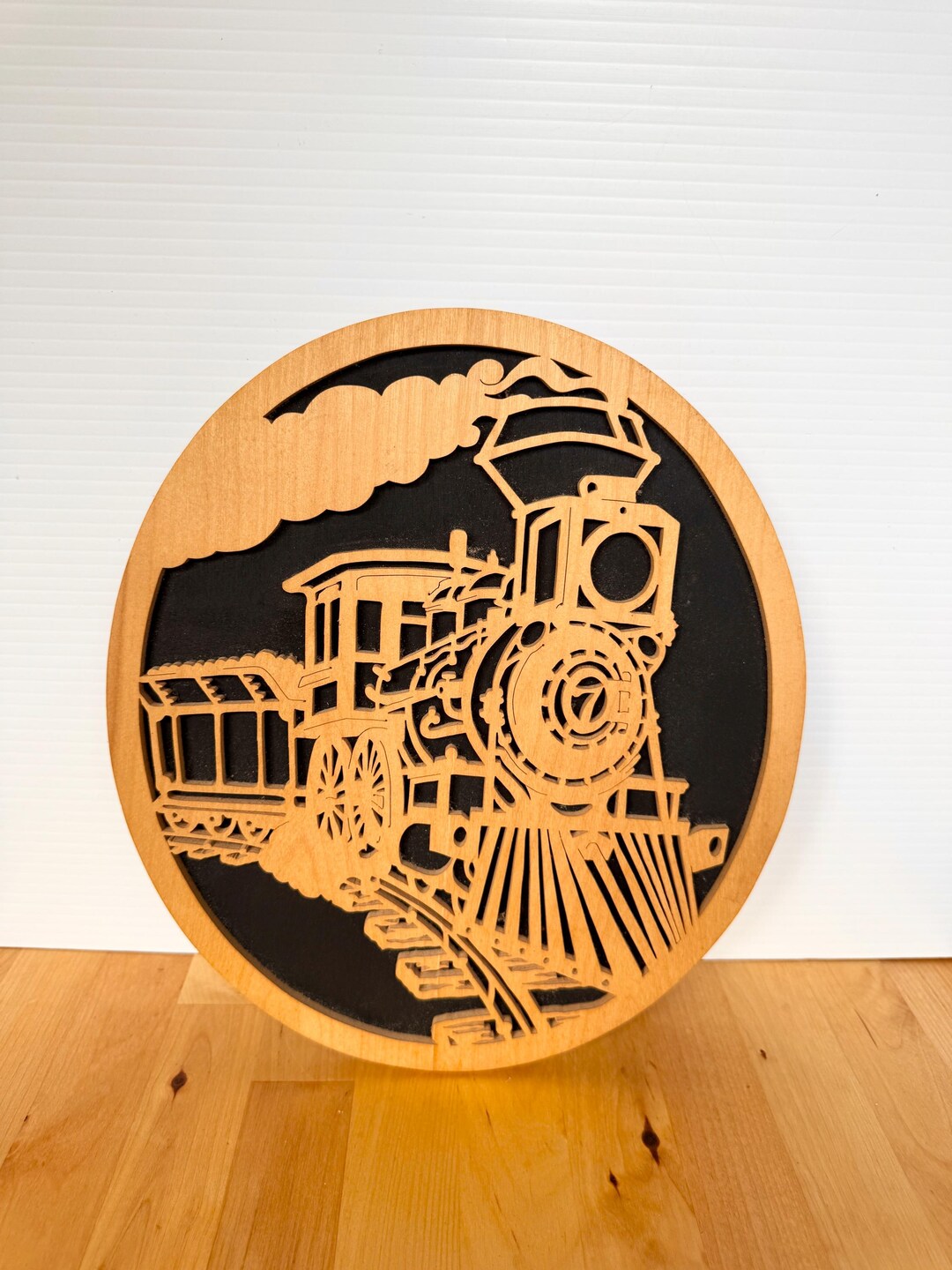 RESERVED for Kimberly Train Locomotive Scroll Saw Wood Handcrafted Wall ...