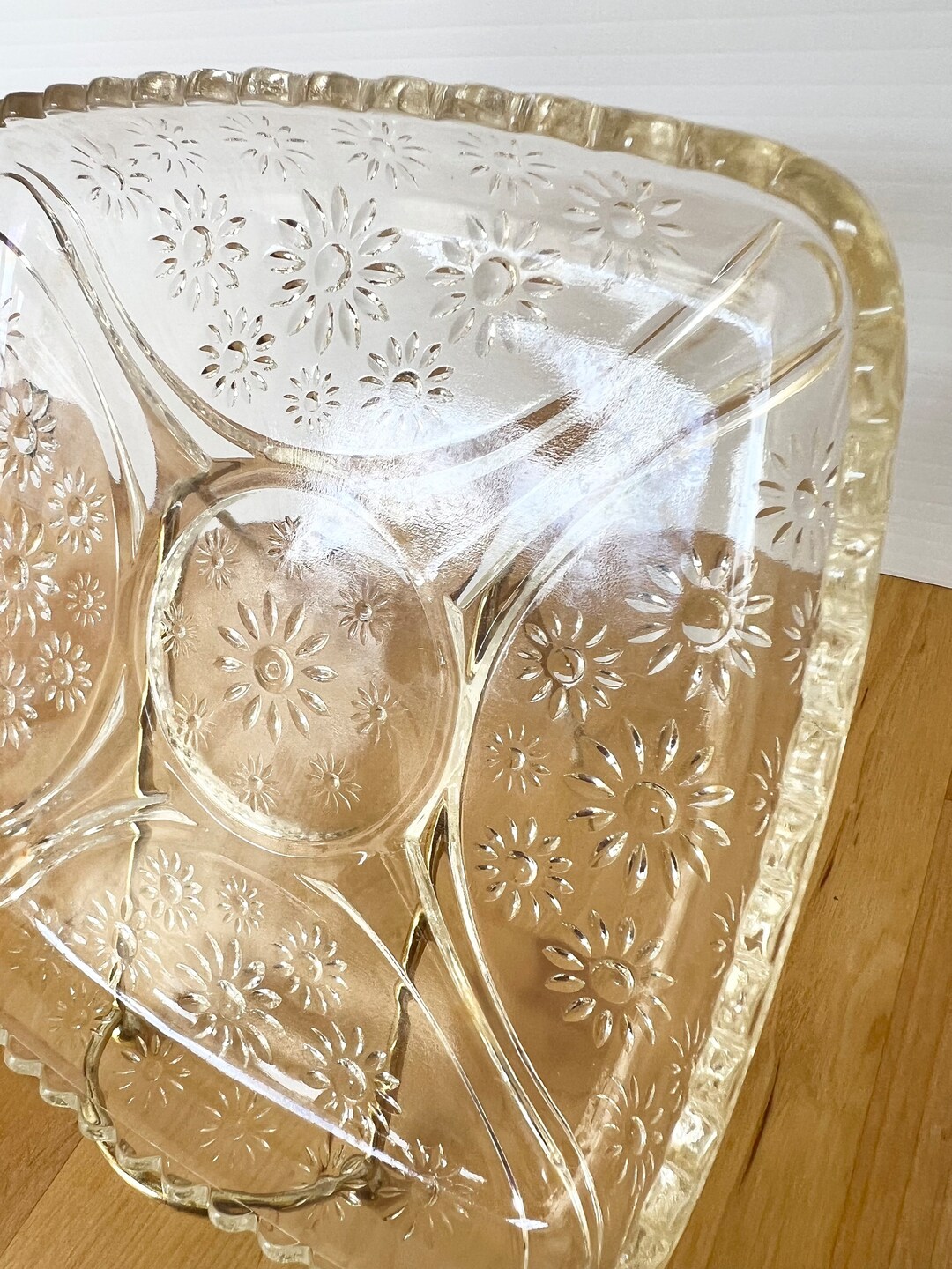 Vintage Hazel Atlas 6” Pressed Glass Square Plate - Etsy