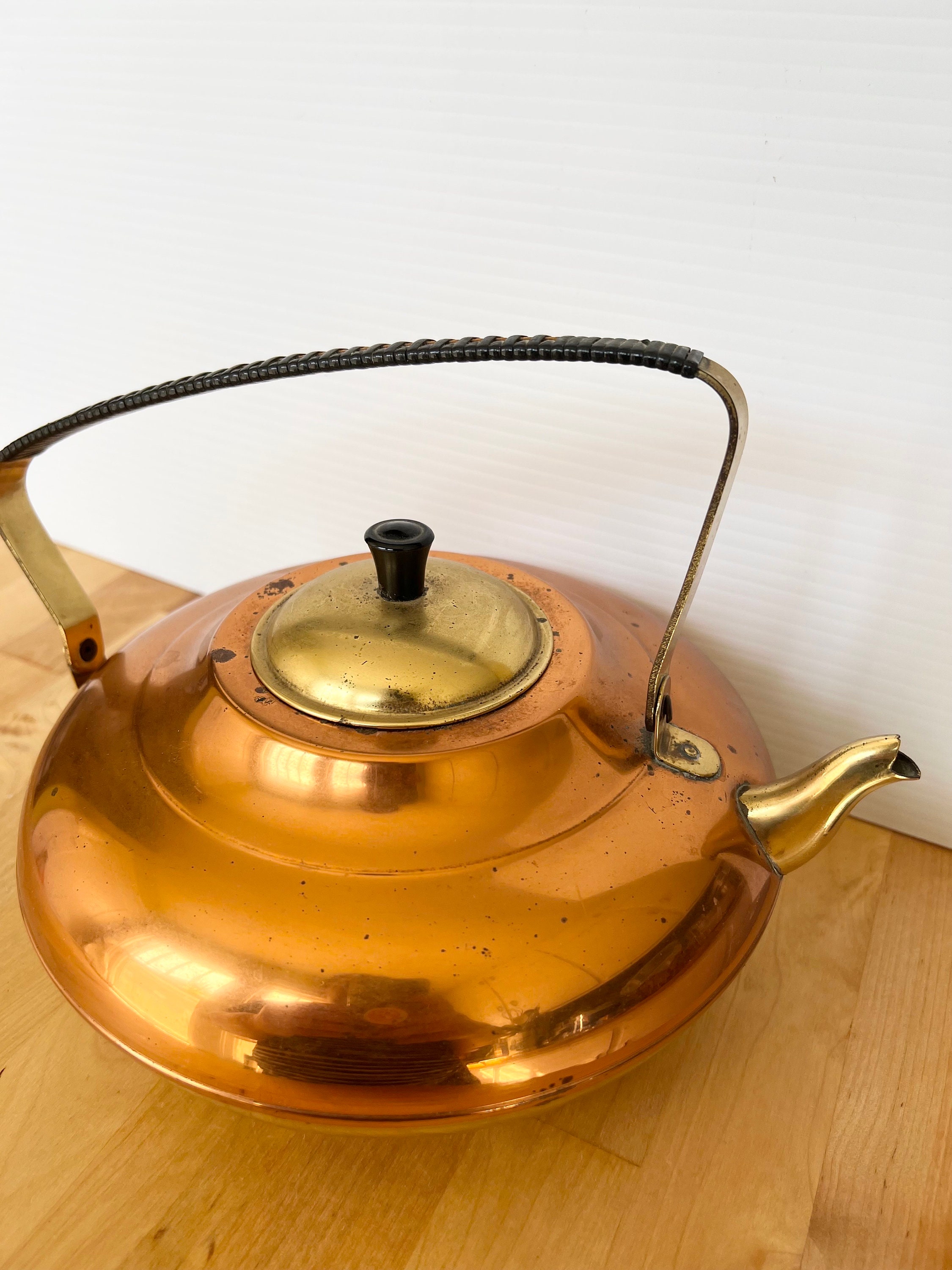 Copper and Brass Kettle, Tea Pot, Coffee - Etsy