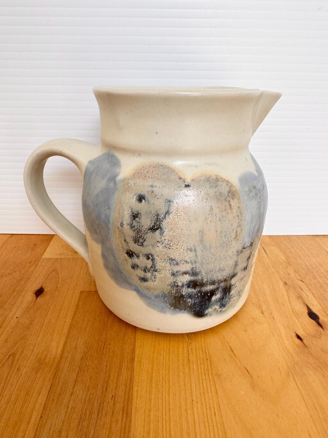 Vintage Kravic Studios Small Ceramic Pitcher, Utensil Crock, Signed - Etsy