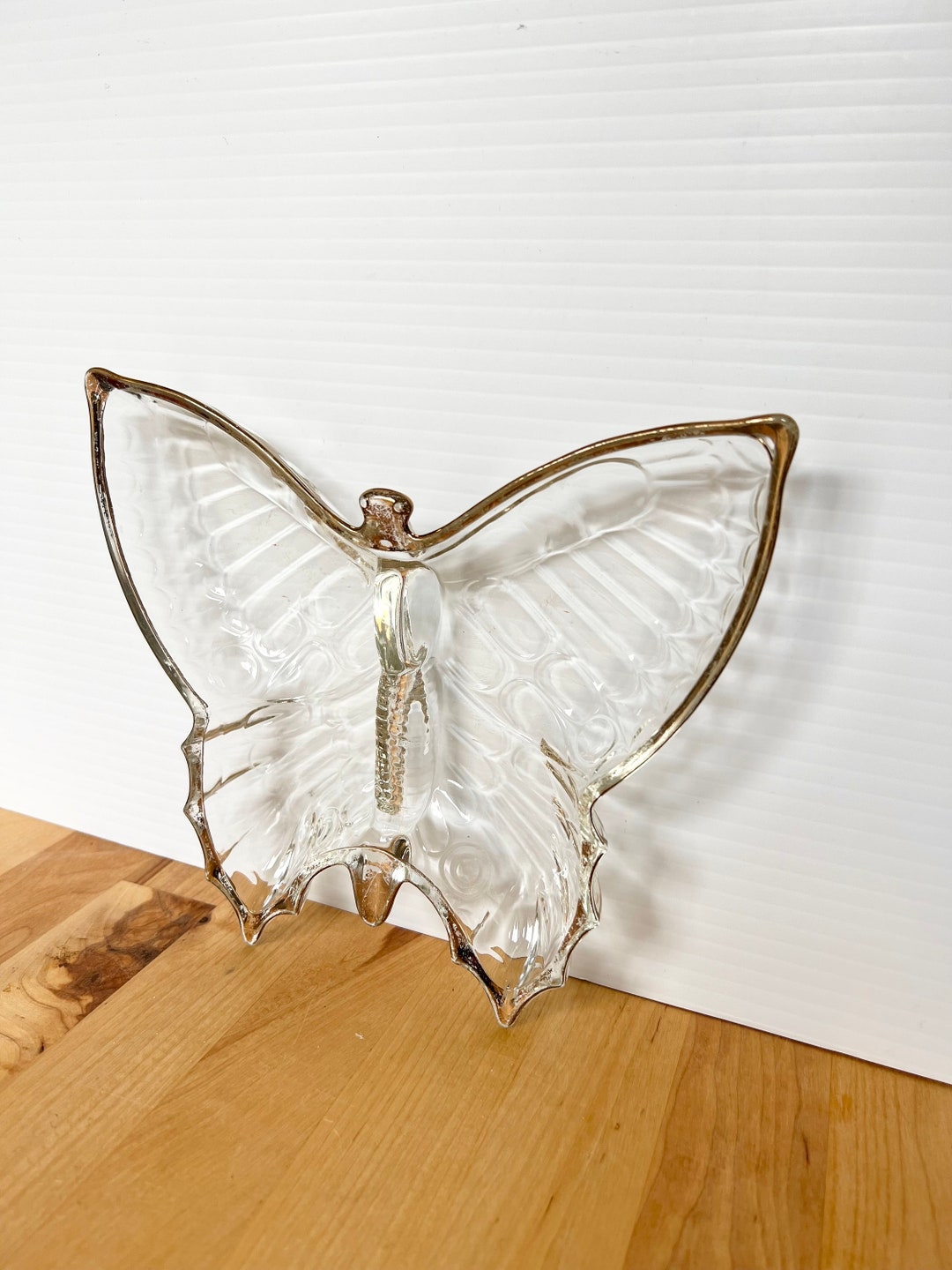 Clear Glass Butterfly Candy Trinket Dish - Etsy