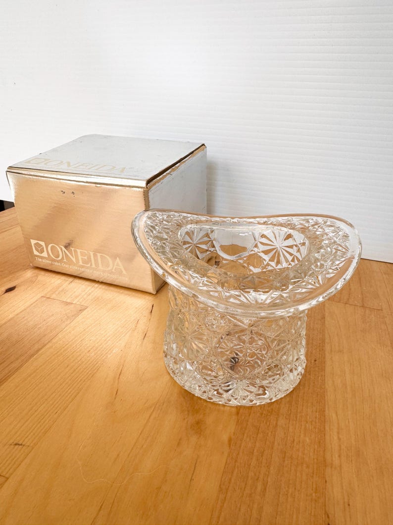 Vintage Oneida Crystal Top Hat - Etsy