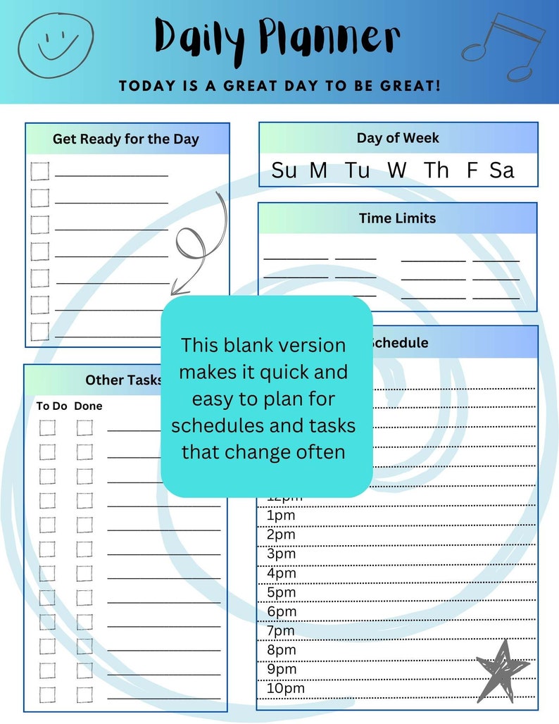 Kids Daily Planner to Help With ADHD and Completing Tasks - Etsy