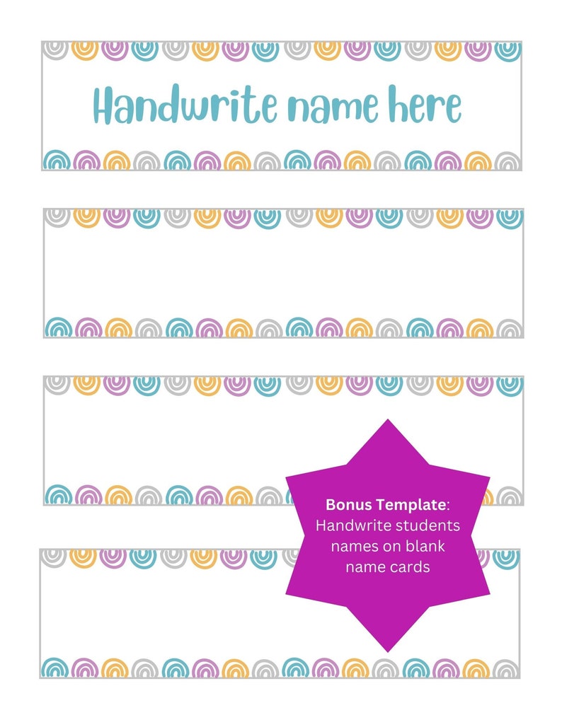 Back to School Classroom Printables and Templates for Teachers - Etsy