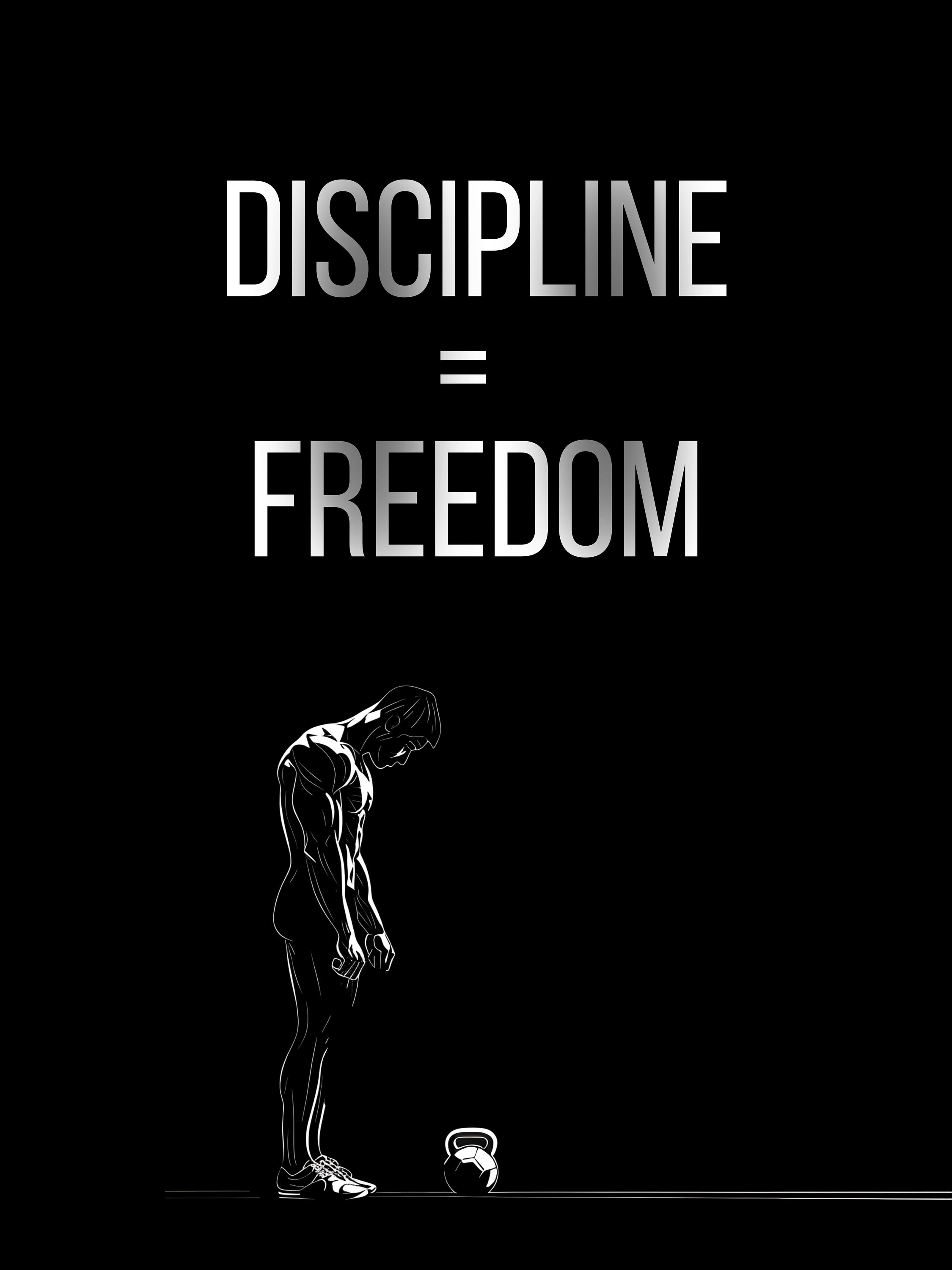 Discipline = Freedom - Minimalistic Motivational Art - Etsy