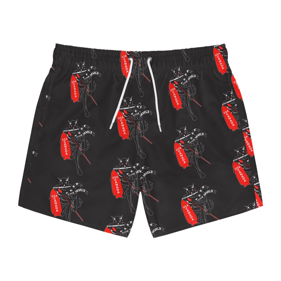 1st Special Service Force Black Devil Logo Swim Trunks - Etsy