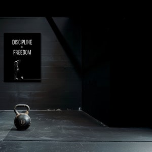 Discipline = Freedom - Minimalistic Motivational Art - Etsy