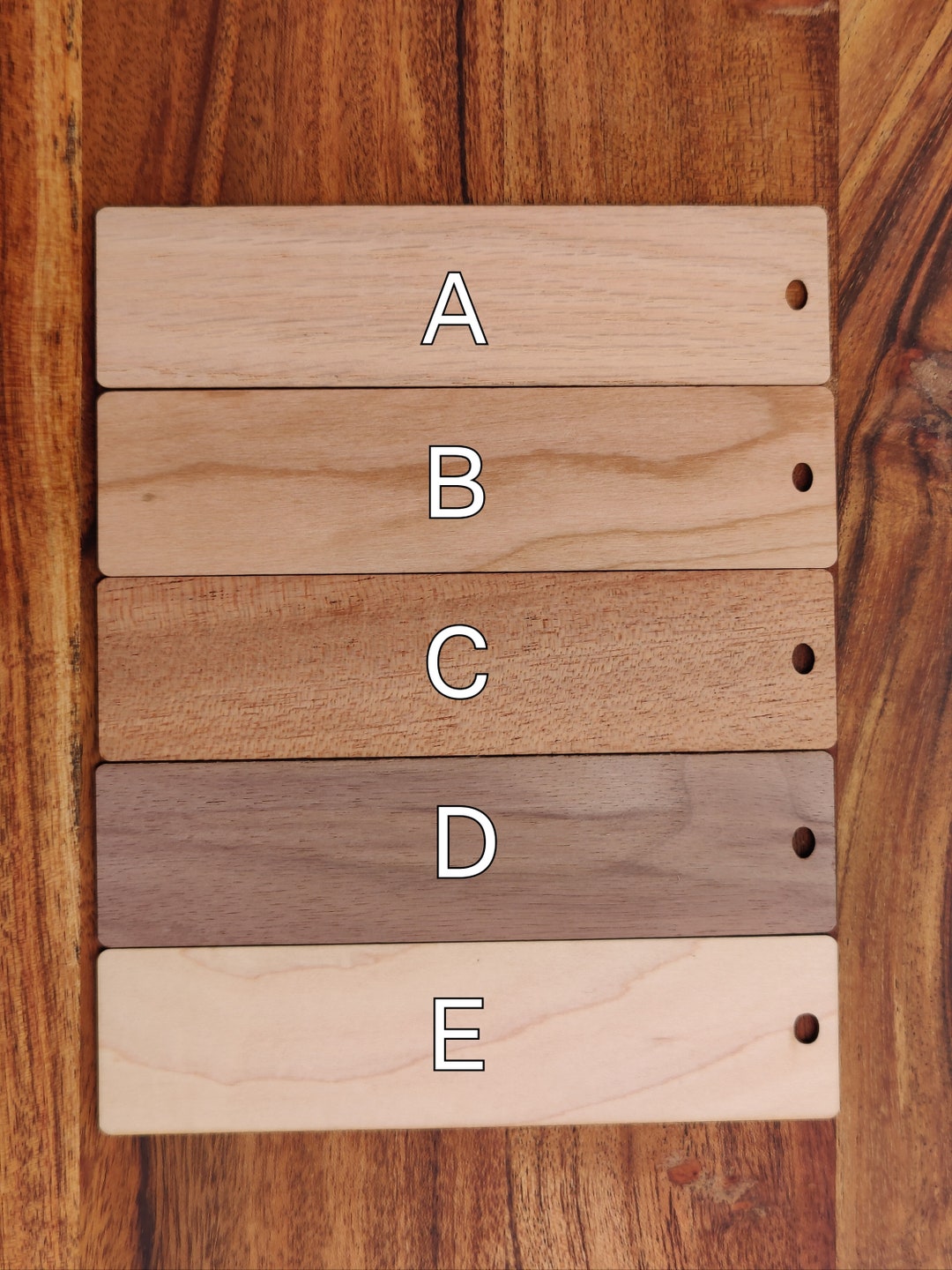 Wooden ASL Name Bookmarks Laser Engraved Personalized Names American ...