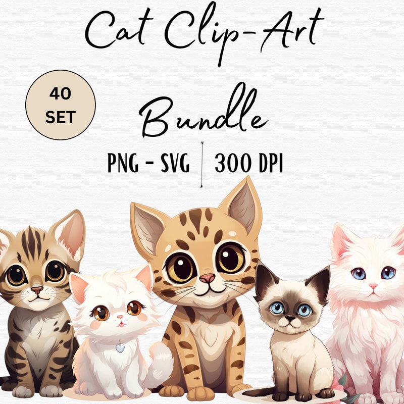 Kitten Clip Art - Etsy