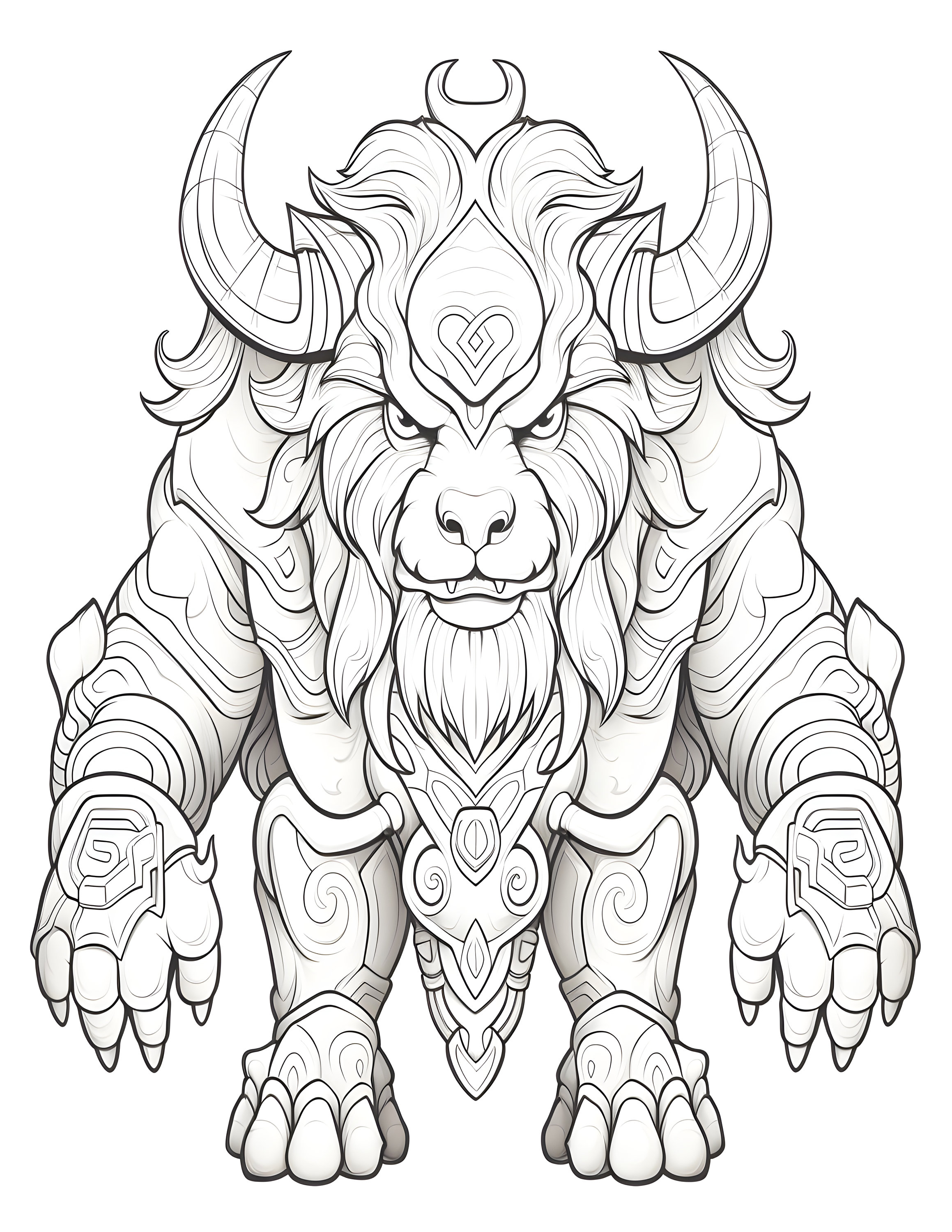 Mythical Creature Coloring Pages, Grayscale Coloring Pages, Printables ...