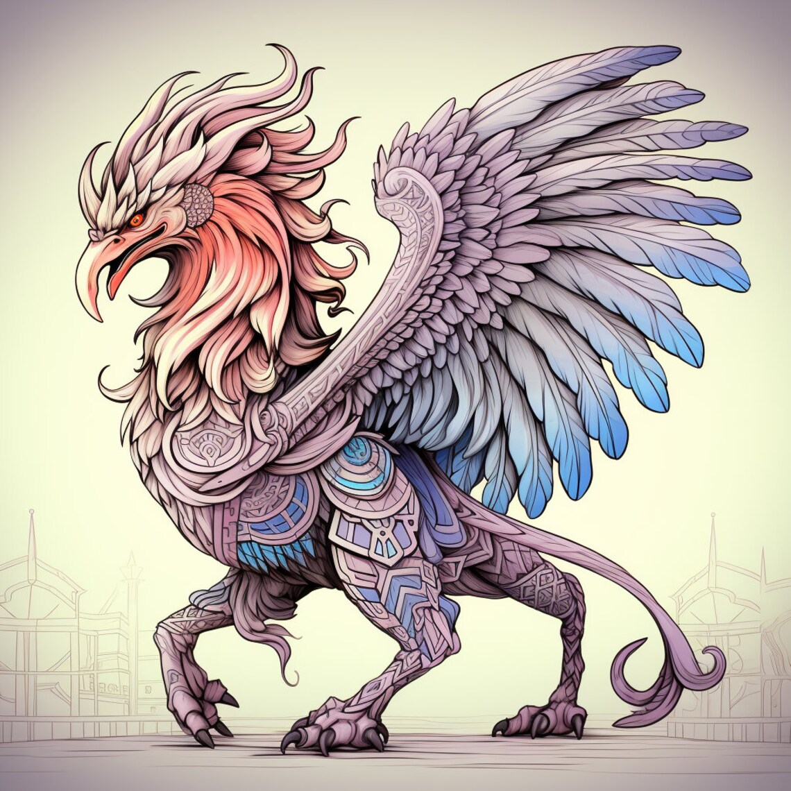 Mythical Creature Coloring Pages, Grayscale Coloring Pages, Printables ...